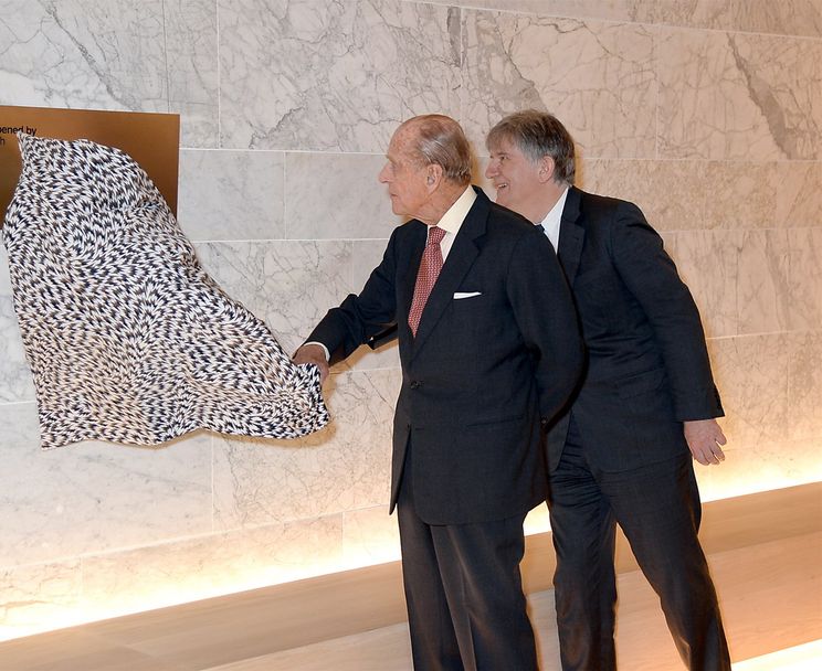 Prince Philip, Duke of Edinburgh, unveiled a plaque at the Design ...