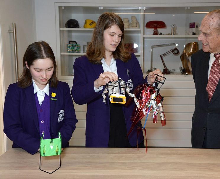 Prince Philip, Duke of Edinburgh, unveiled a plaque at the Design ...